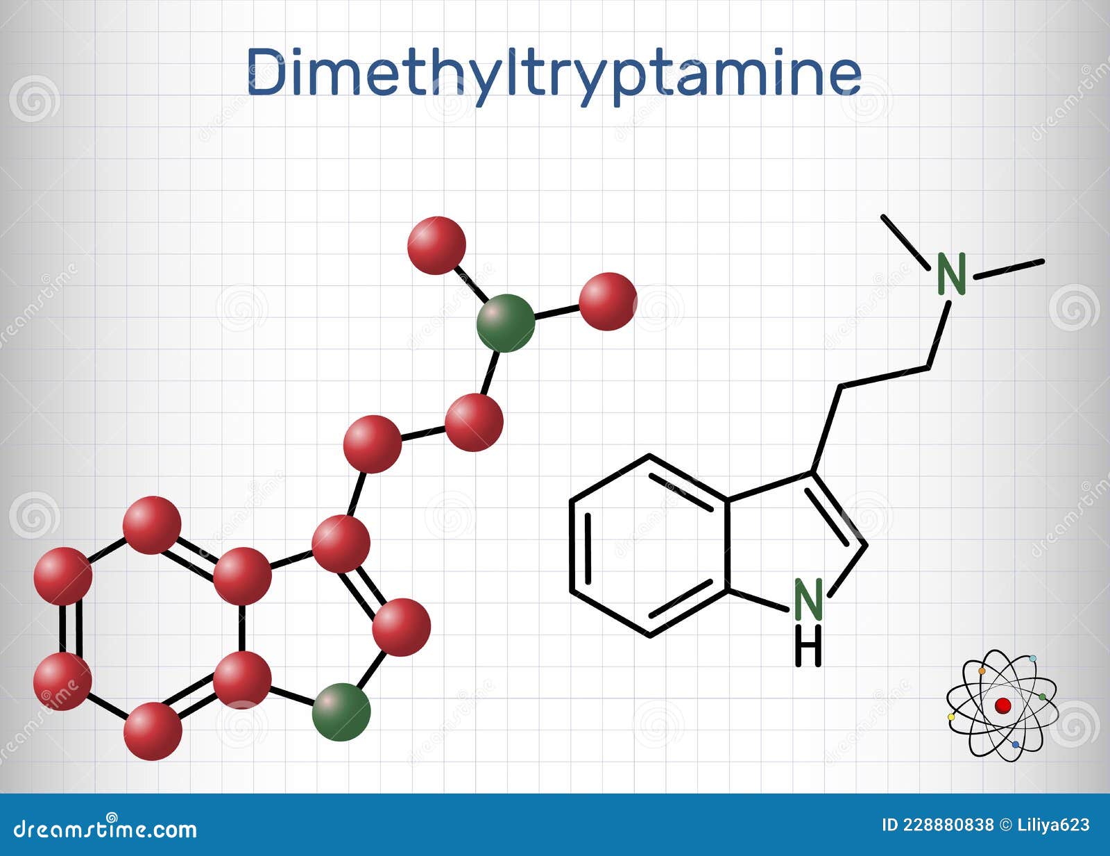 Tryptamine Molecule. It Is Alkaloid, Aminoalkylindole. Structural ...
