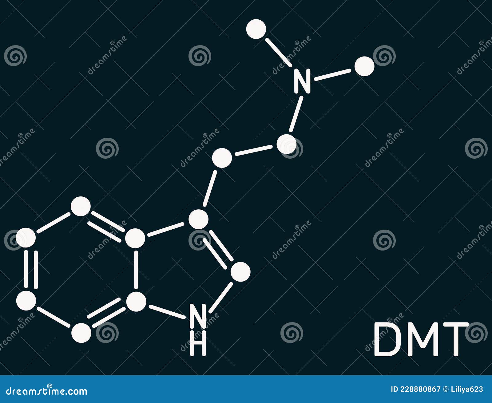 Dimethyltryptamine DMT Psychedelic Drug Molecule. Present In The Drink ...