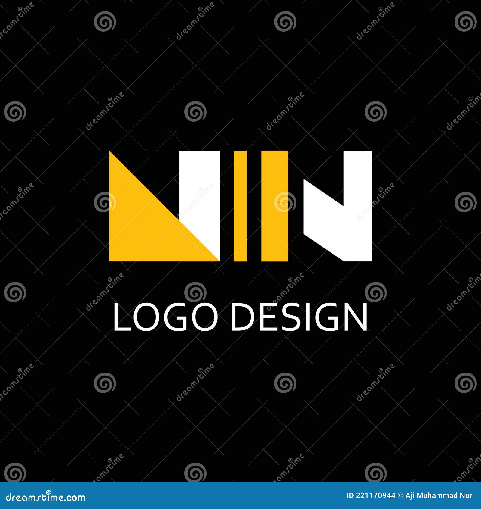 Na Letter for Simple Logo Design Stock Vector - Illustration of label ...