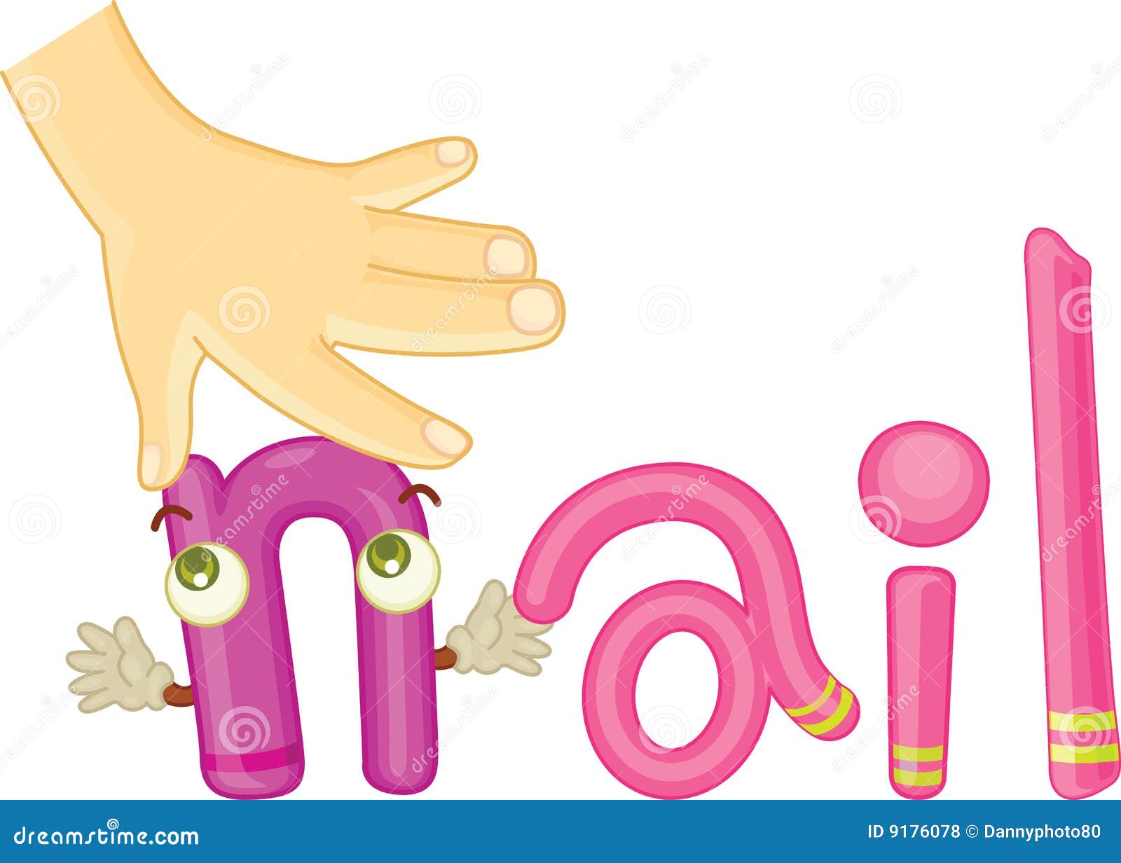 N for nail stock illustration. Illustration of vibrant - 9176078