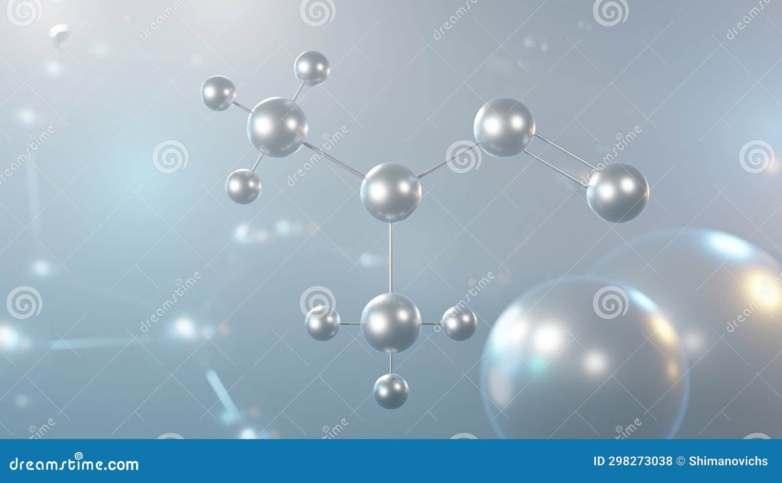 N-nitrosodimethylamine Molecular Structure, 3d Model Molecule ...