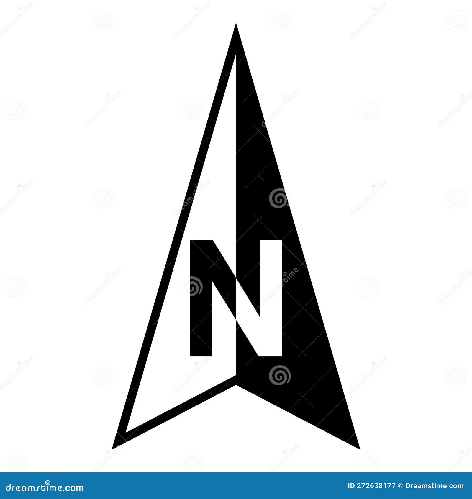 N North Compass, Map Icon Arrow, North Logo Direction Orientation Stock ...