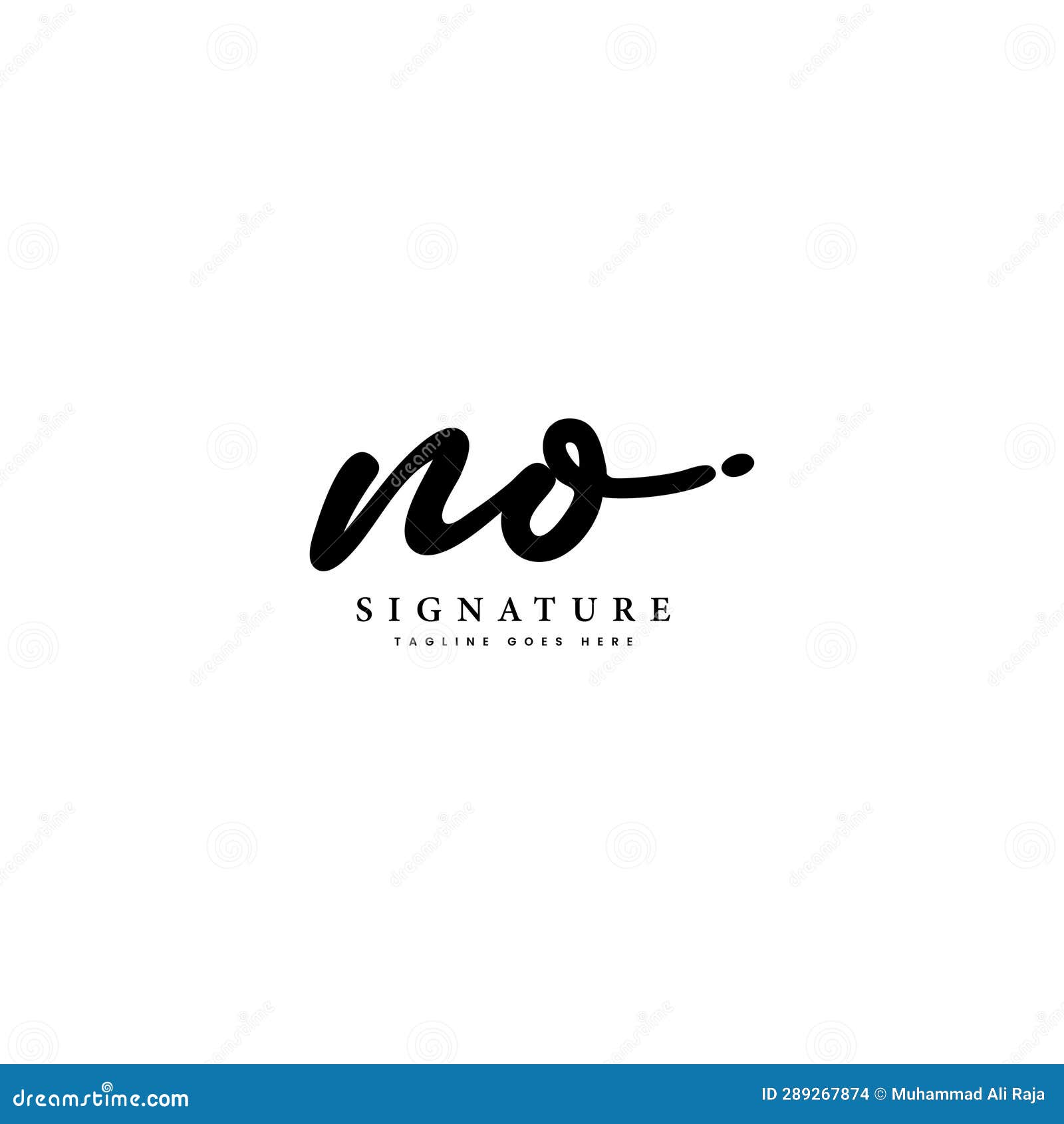 N, O, NO Initial Letter Handwritten and Signature Vector Image Logo ...