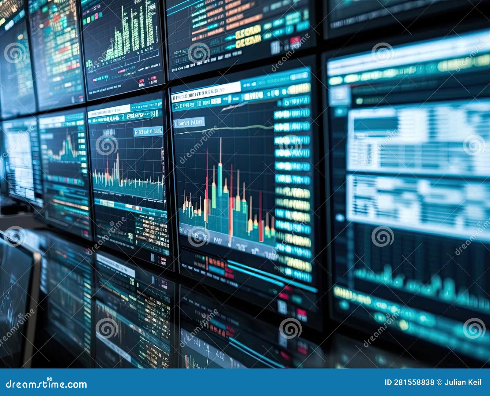 AI Stock Trends and Predictions Interface Stock Illustration ...