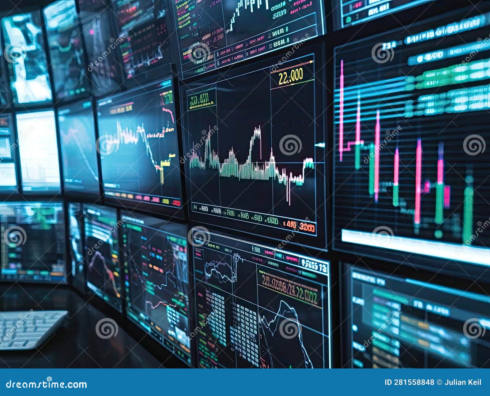 AI Stock Trends and Predictions Interface Stock Illustration ...