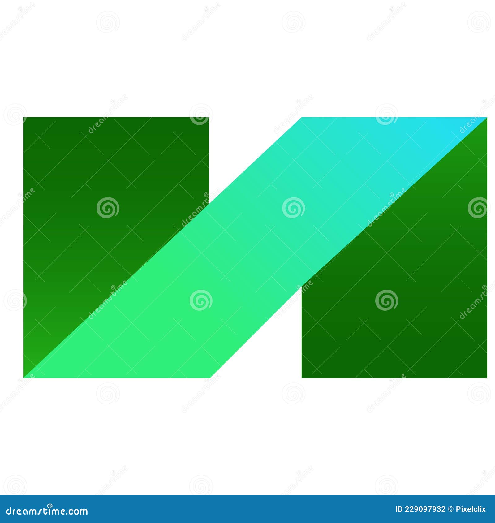 N Shaped Wide Logo Vector File. Stock Vector - Illustration of wide ...