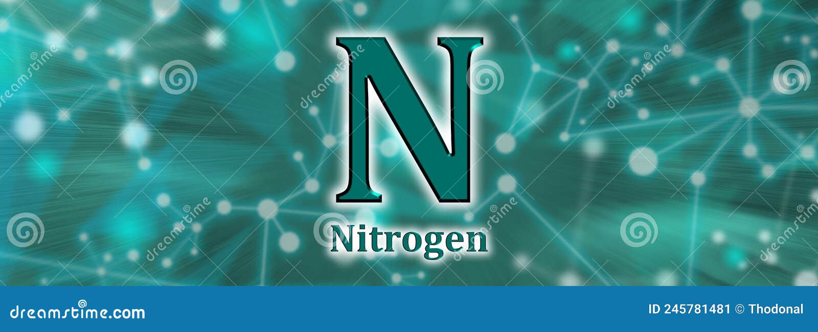 N Symbol. Nitrogen Chemical Element Stock Illustration - Illustration ...