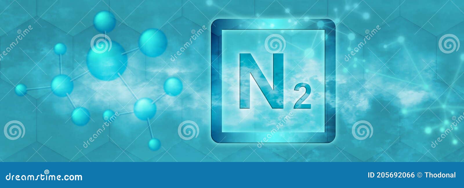 N2 Symbol. Nitrogen Molecule Stock Illustration - Illustration of ...