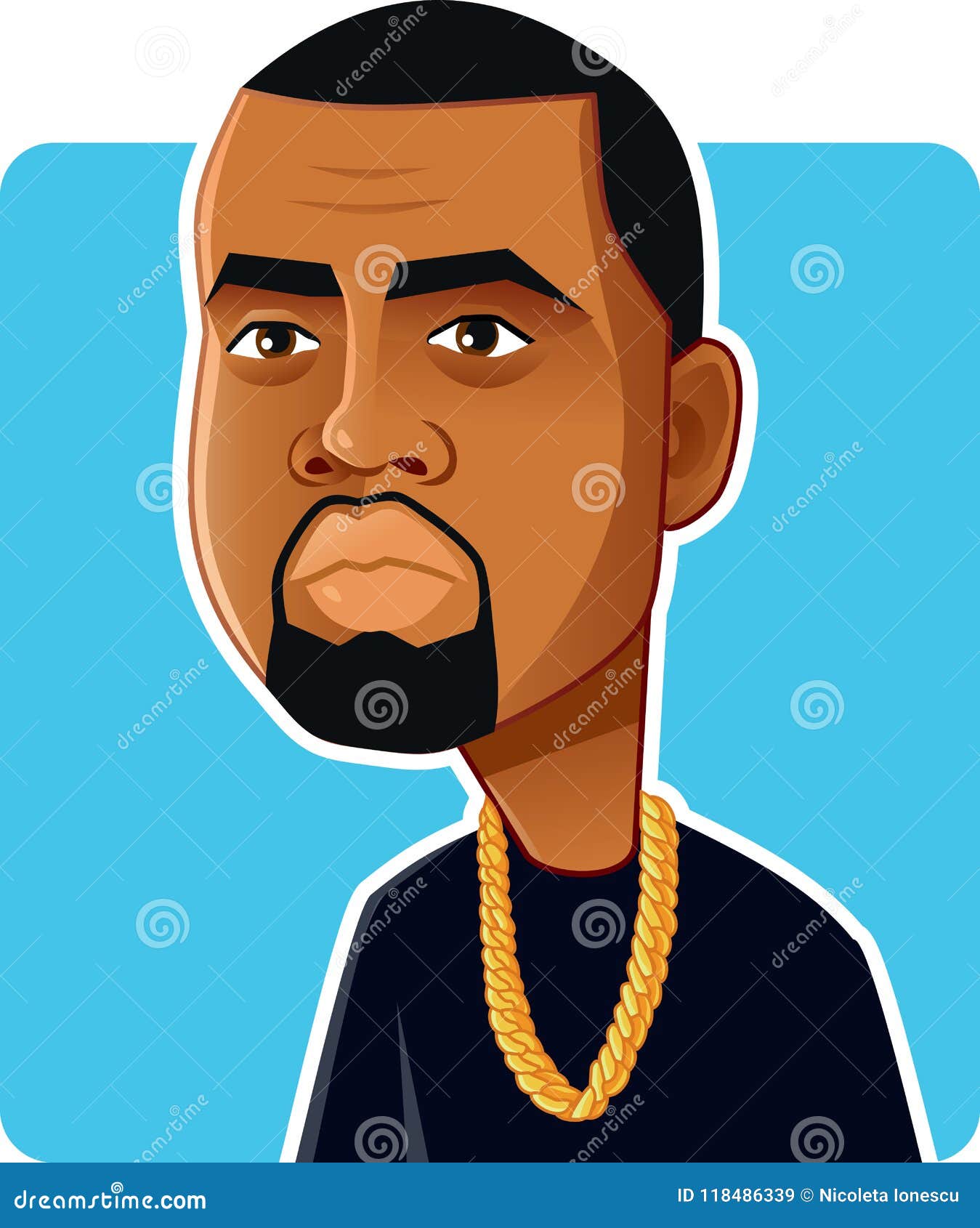 N Y , U S 6 De Junio De 2018, Kanye West Vector Caricature Imagen de ...