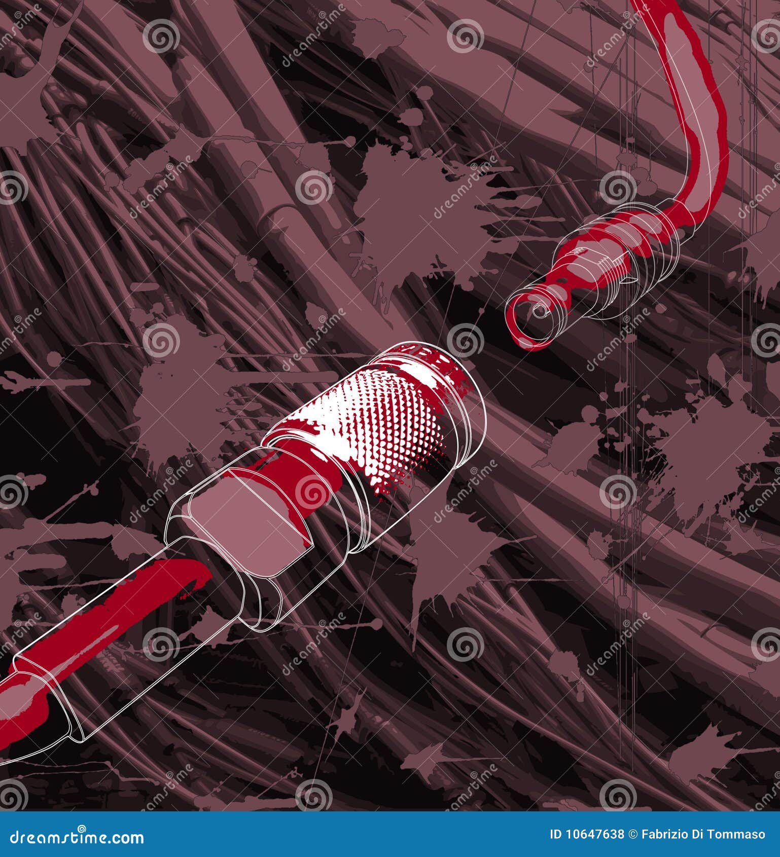 N3 Connectors, on Tangle of Wires Background Stock Vector ...