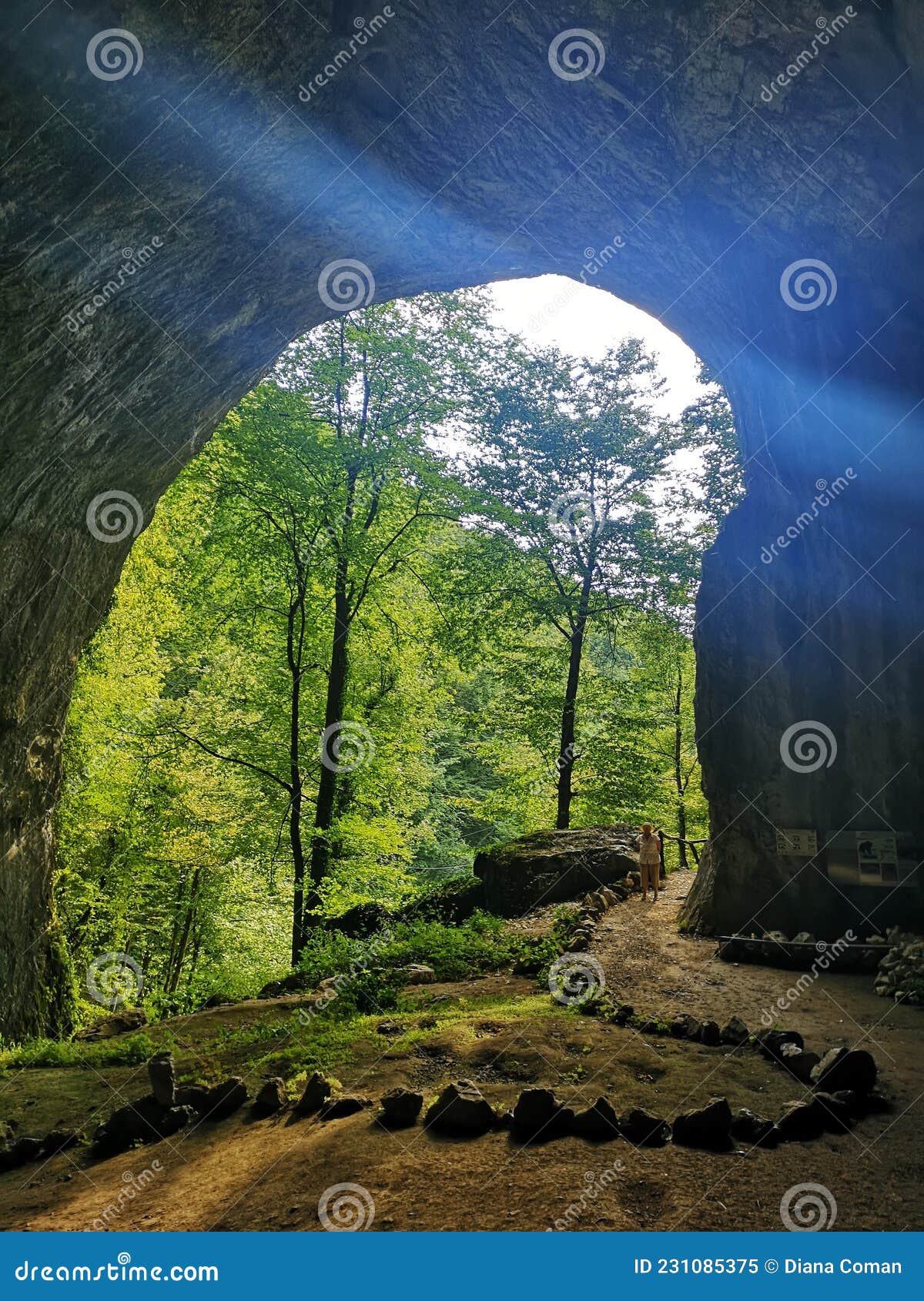 Na Entrada Da Caverna Meziad Imagem de Stock - Imagem de musgo, furo ...
