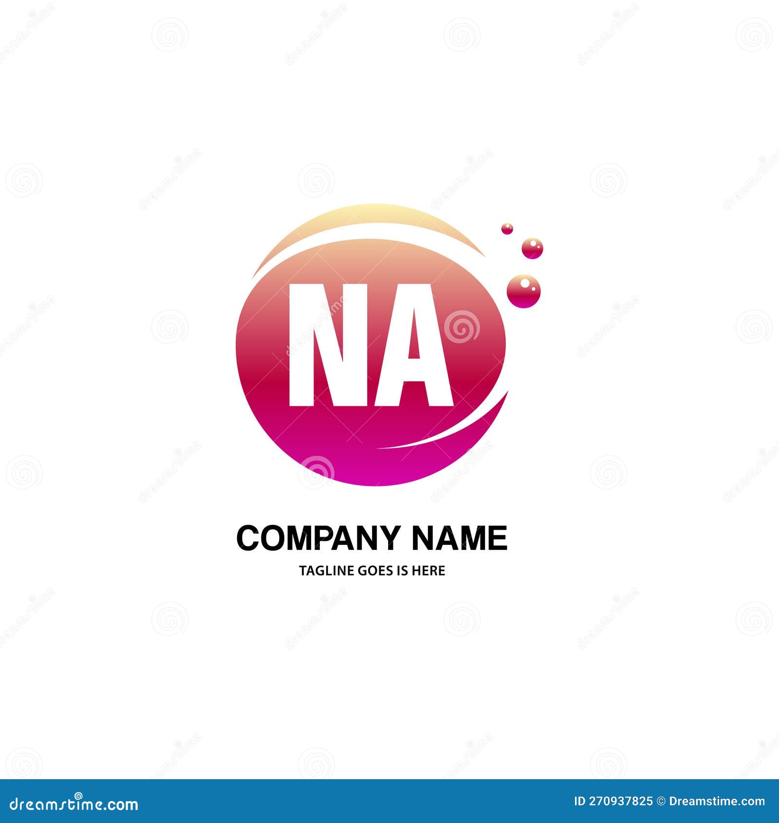 NA Initial Logo with Colorful Circle Template Vector Stock Vector ...