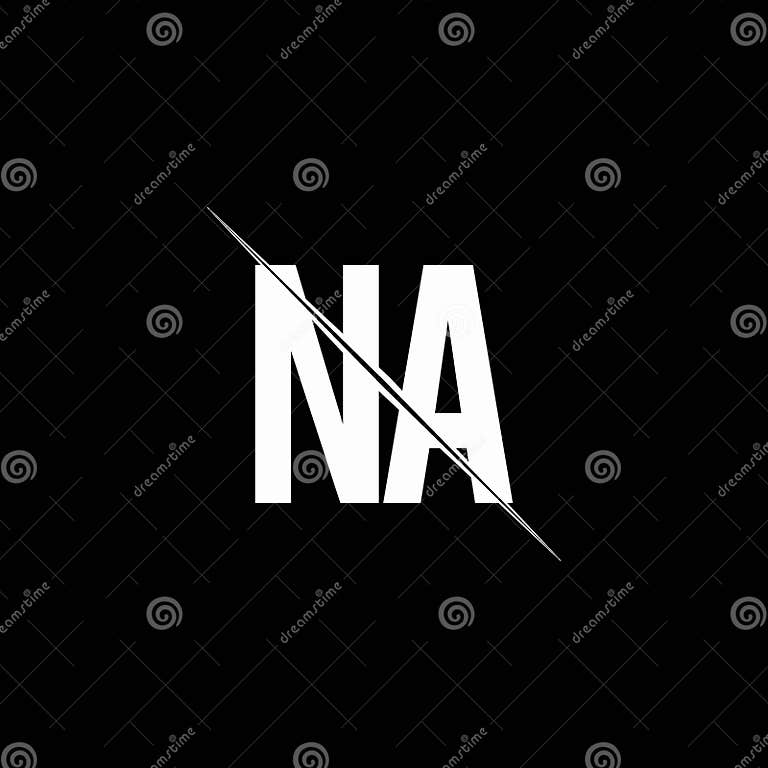 NA Logo Monogram with Slash Style Design Template Stock Vector ...