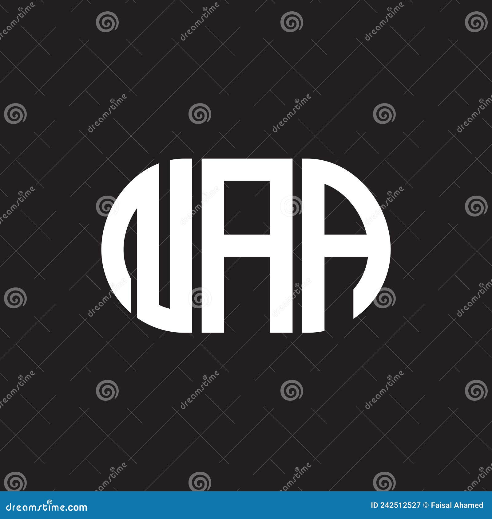 NAA Letter Logo Design on Black Background. NAA Creative Initials ...