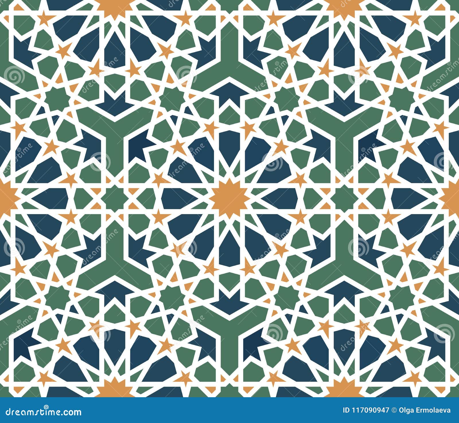 Naadloos Arabisch Patroon vector illustratie. Illustration of ...