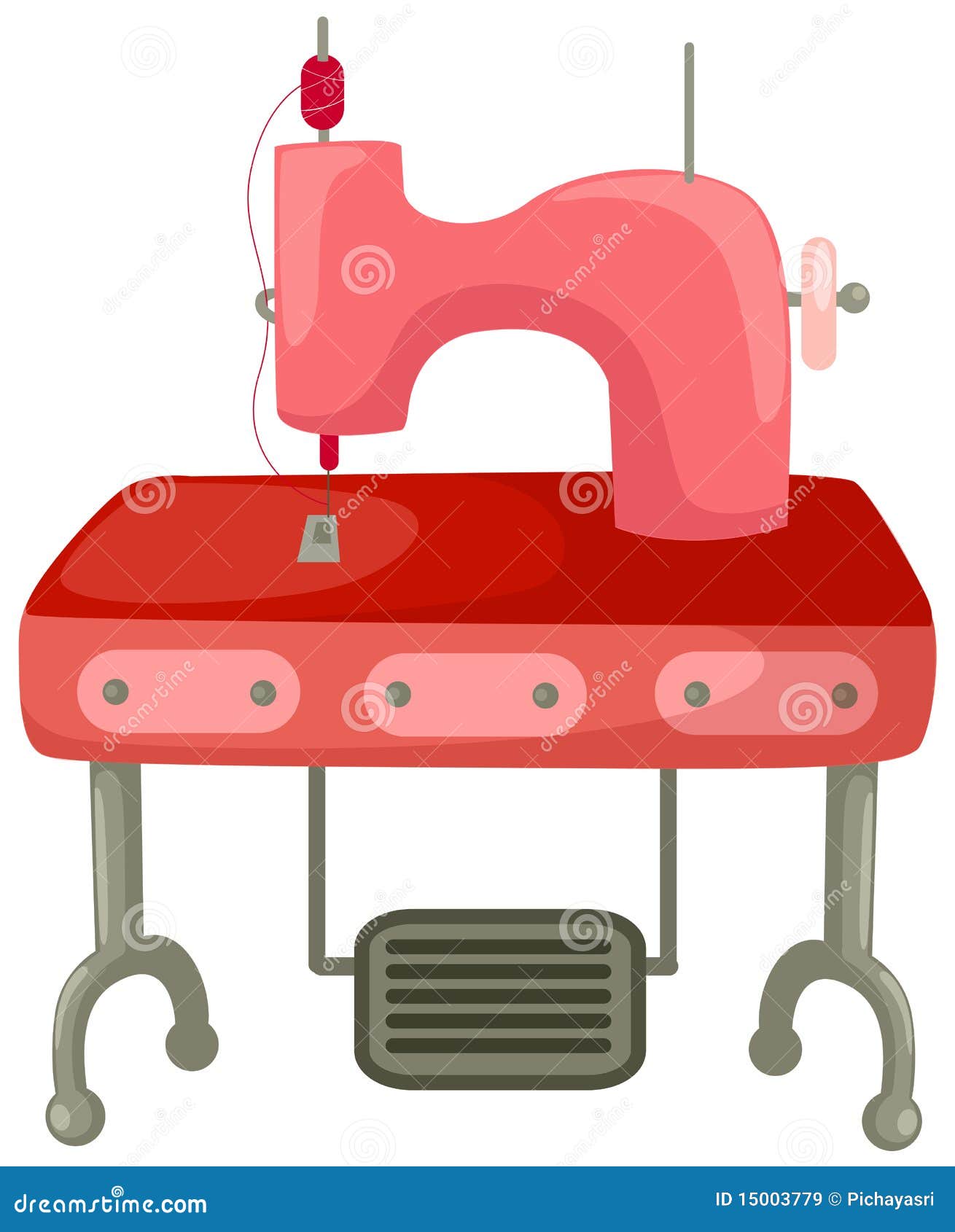 Naaimachine vector illustratie. Illustration of geïsoleerd - 15003779