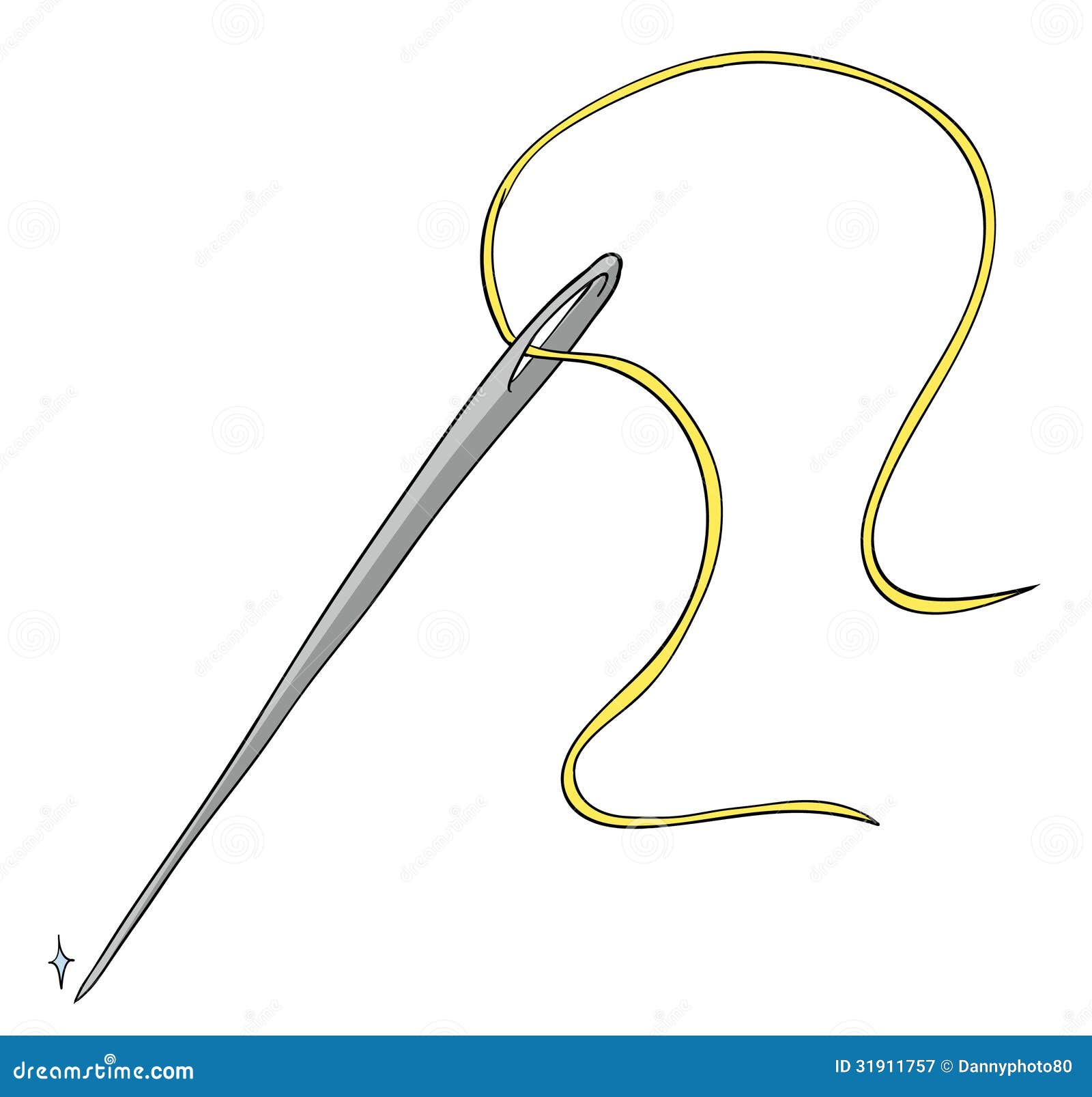 Naald en draad vector illustratie. Illustration of illustratie - 31911757