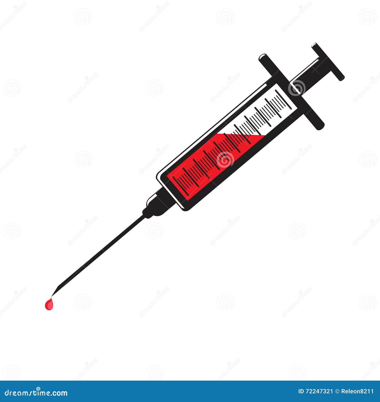 Naald en spuit stock illustratie. Illustration of spuit - 72247321
