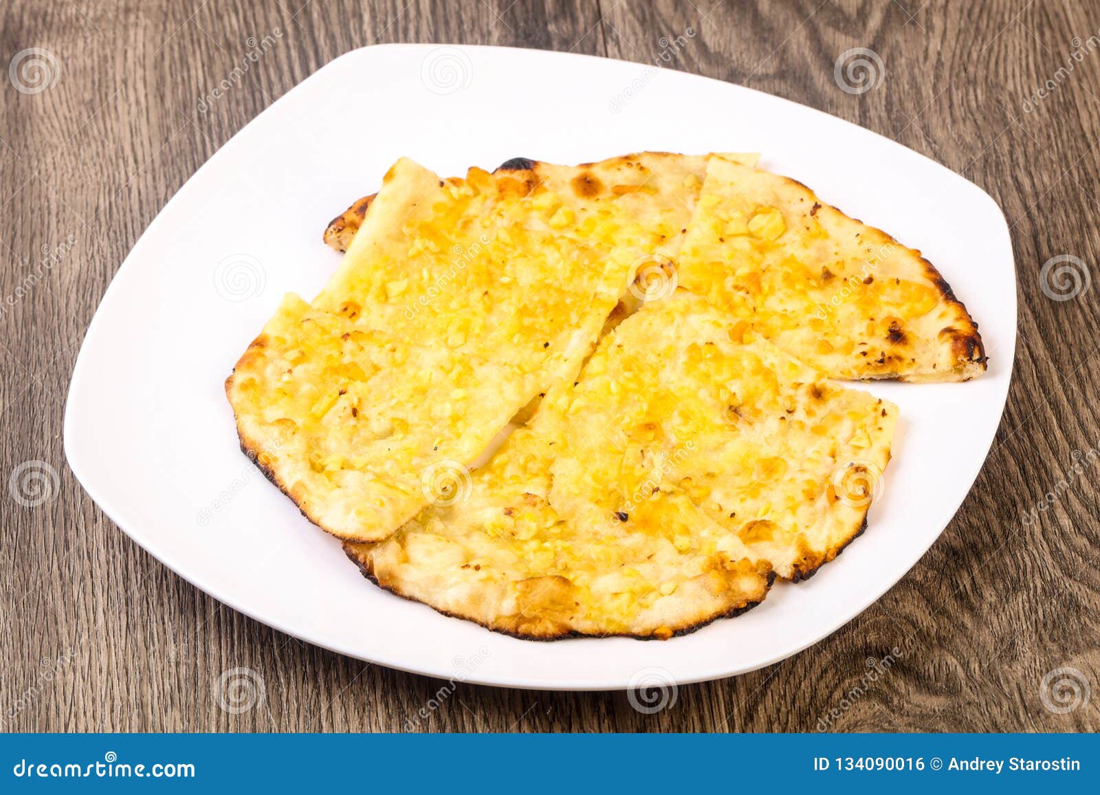 Naan with Cheese and Garlic Stock Photo - Image of carbohydrate ...