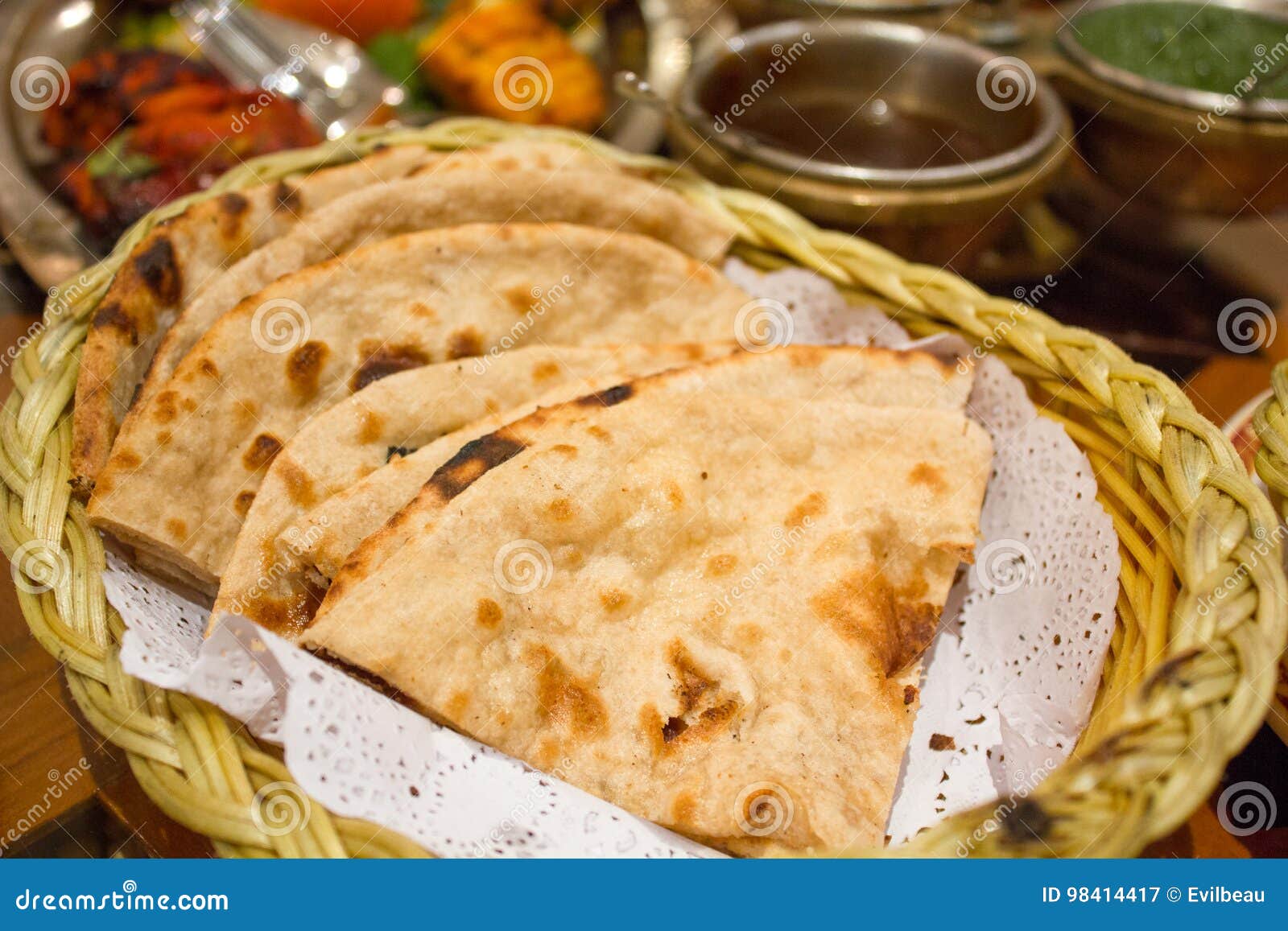 Naan stock image. Image of plain, dish, selective, papad - 98414417