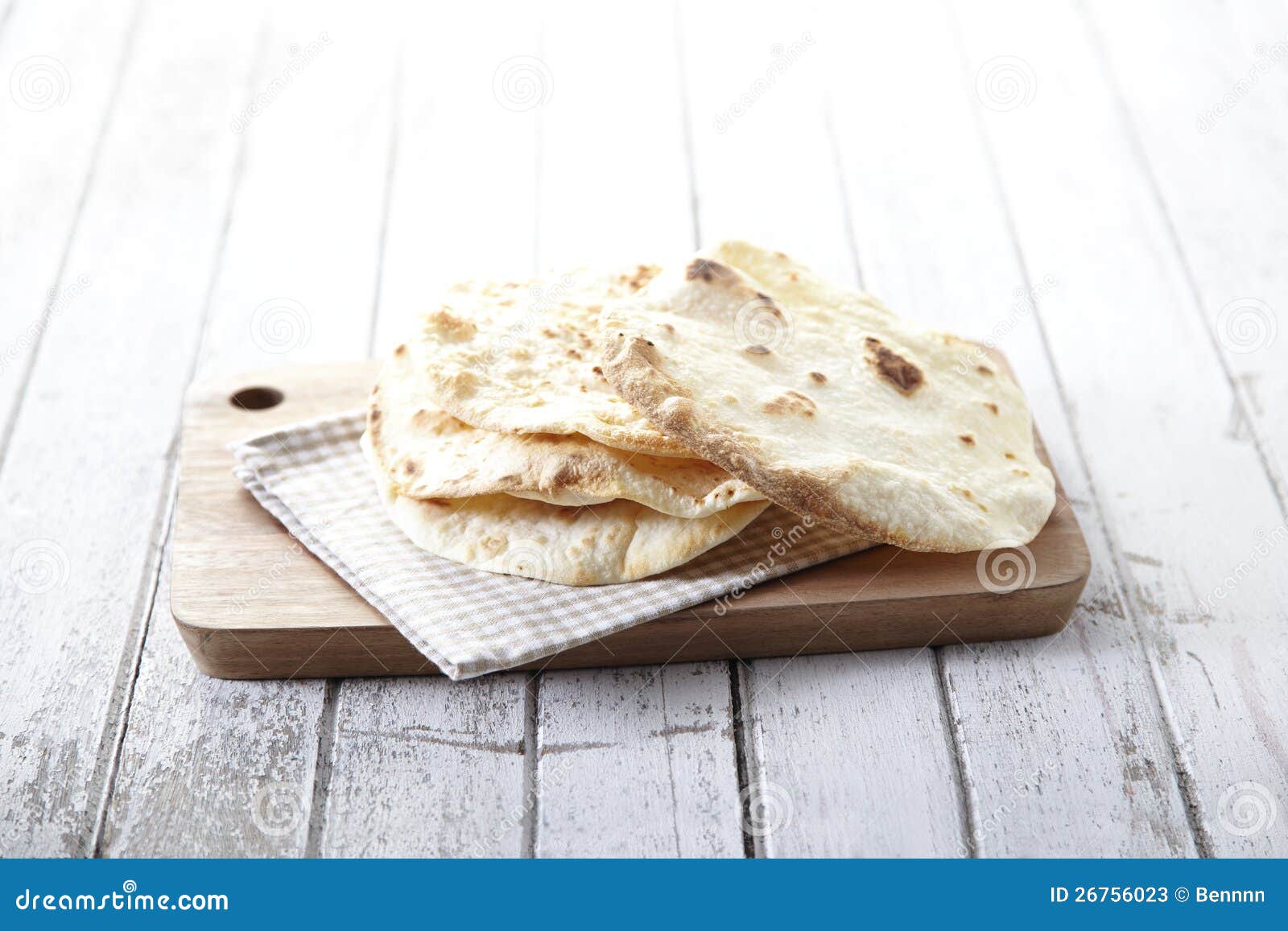 Naan, Indian Flatbread, Pita On A Table Royalty-Free Stock Image ...