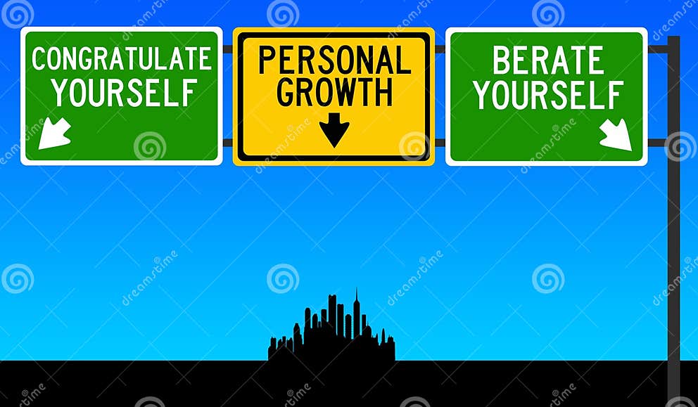 Naar de persoonlijke groei stock illustratie. Illustration of doel ...