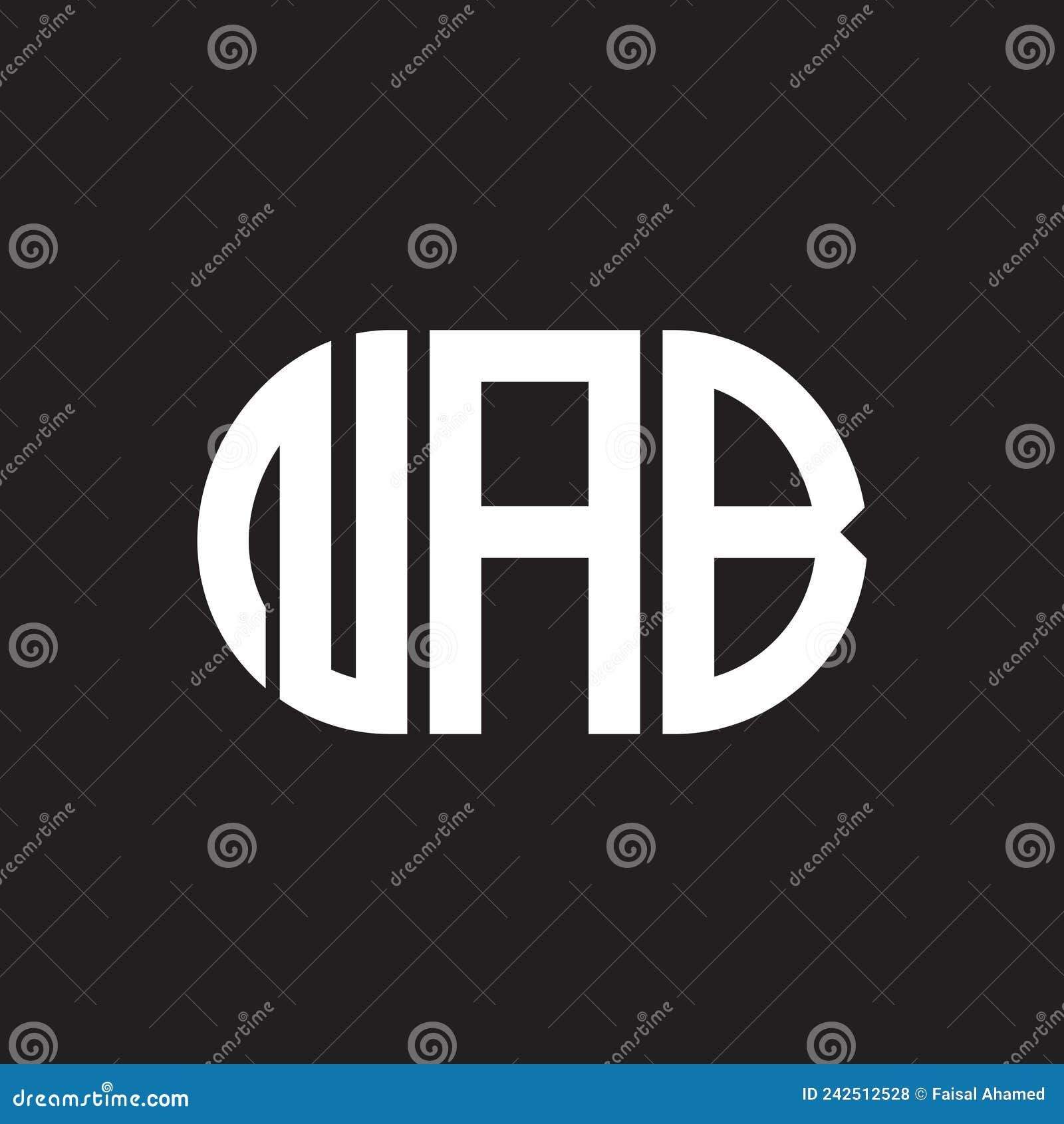 NAB Letter Logo Design on Black Background. NAB Creative Initials ...