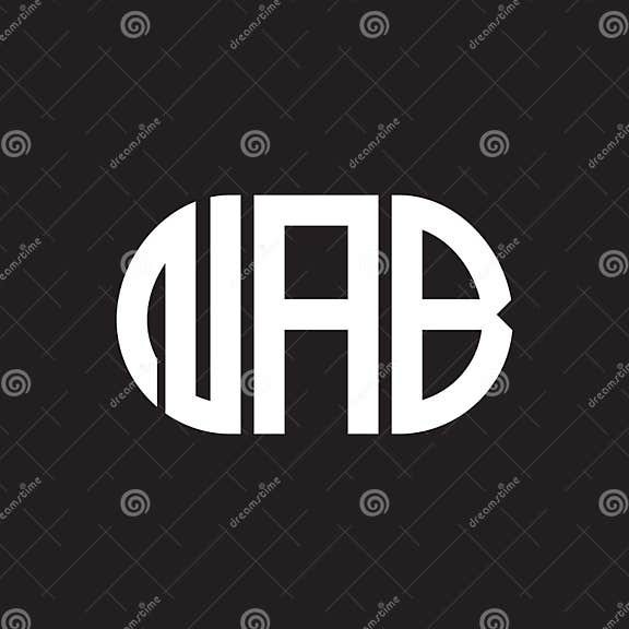 NAB Letter Logo Design on Black Background. NAB Creative Initials ...