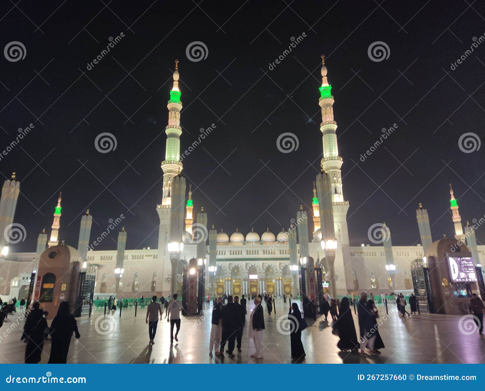 Nabawi Mosque stock photo. Image of main, building, nabawi - 267257660