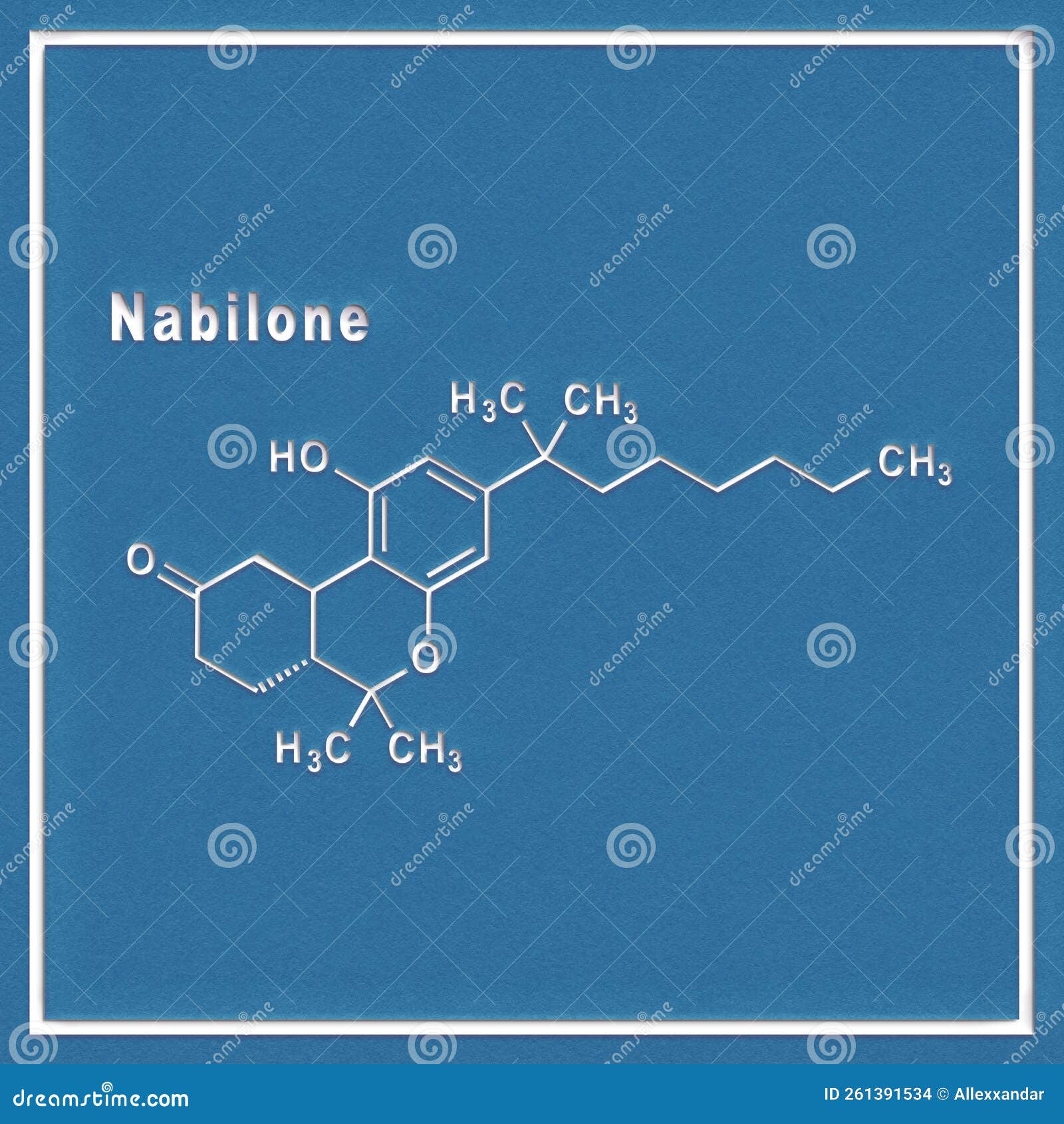 Nabilone Synthetic Cannabinoid, Structural Chemical Formula Stock Photo ...