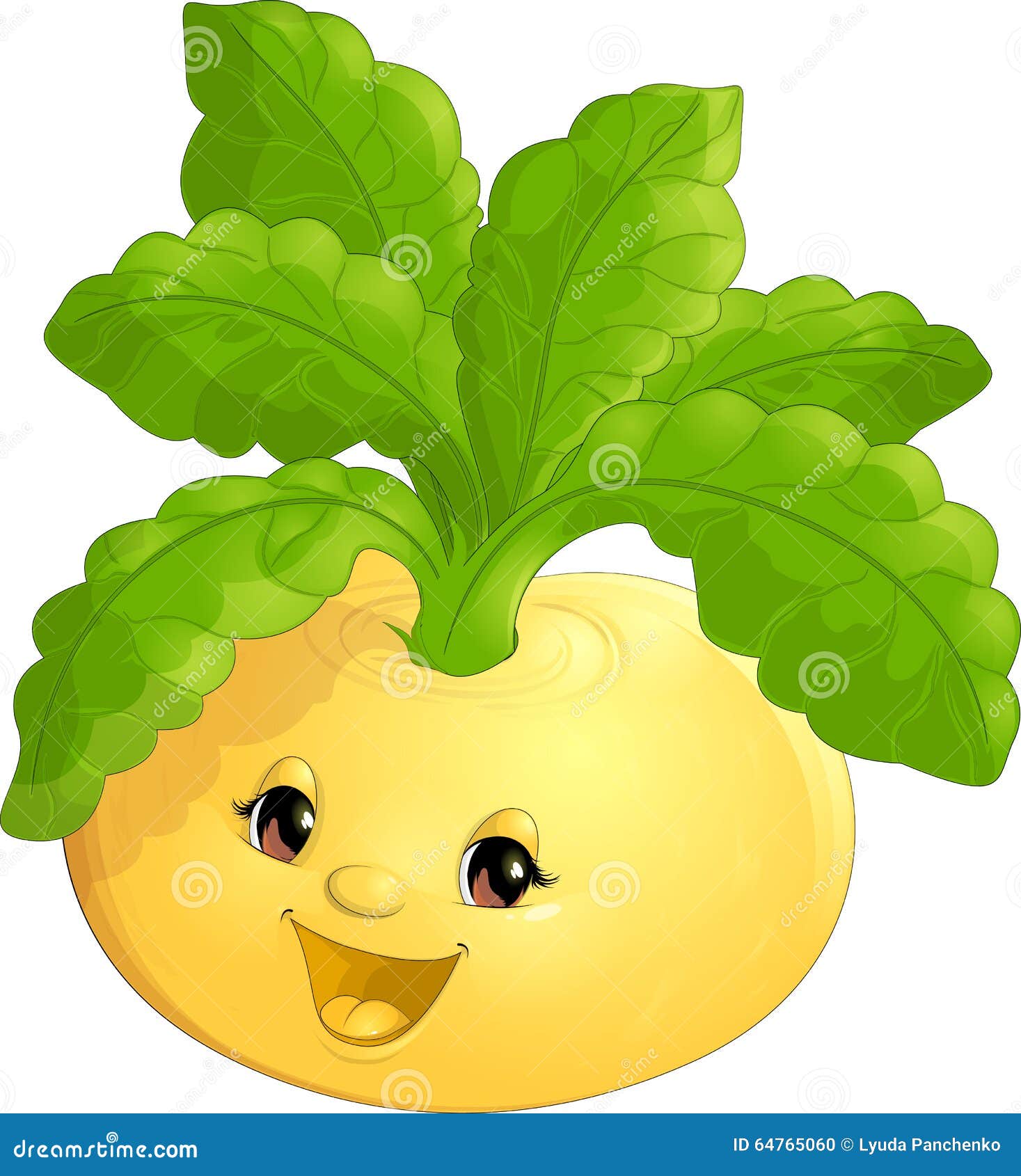 Nabo Hermoso En Un Fondo Blanco Ilustración del Vector - Ilustración de ...