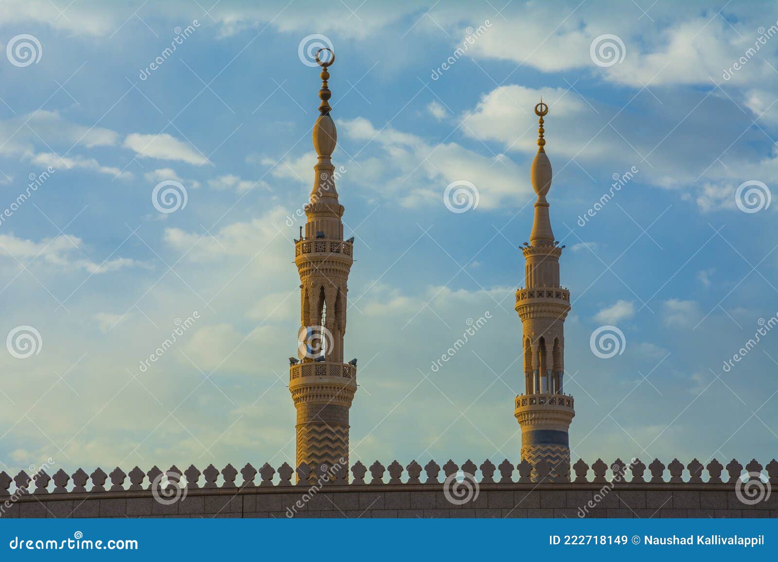 Nabvi mosque Madeena stock image. Image of pilgrims - 222718149