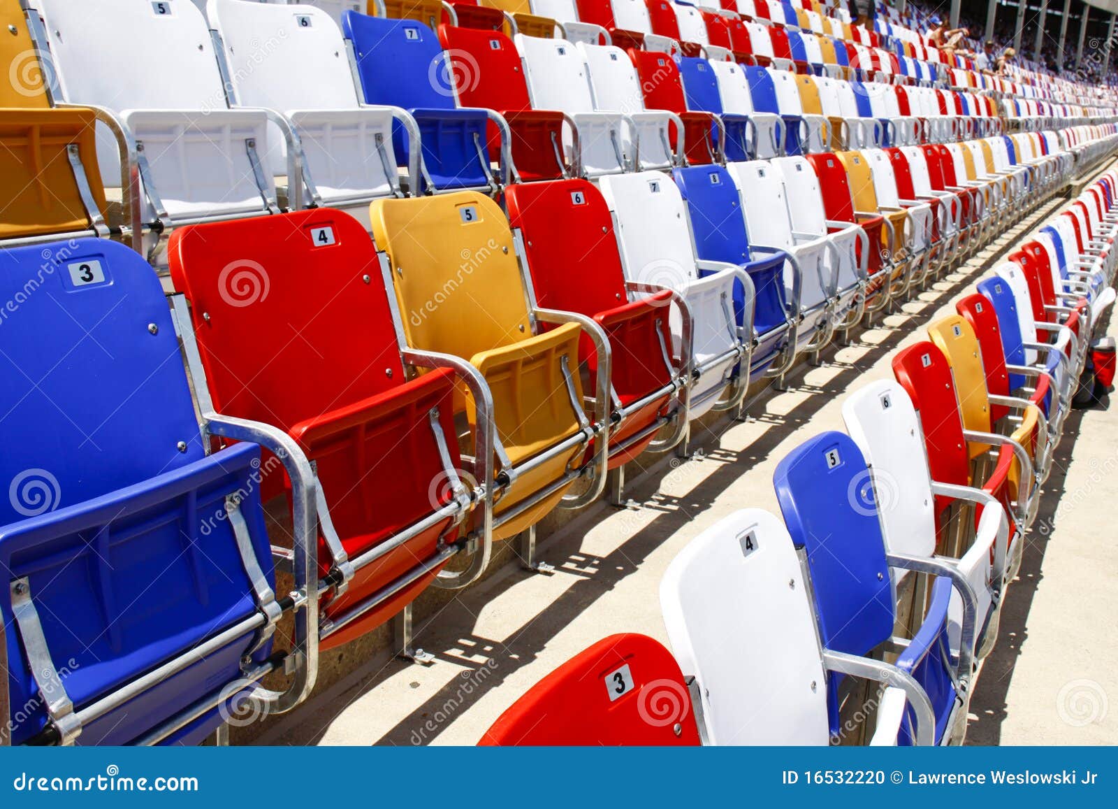 NACAR - colorful seats! stock photo. Image of blue, race - 16532220