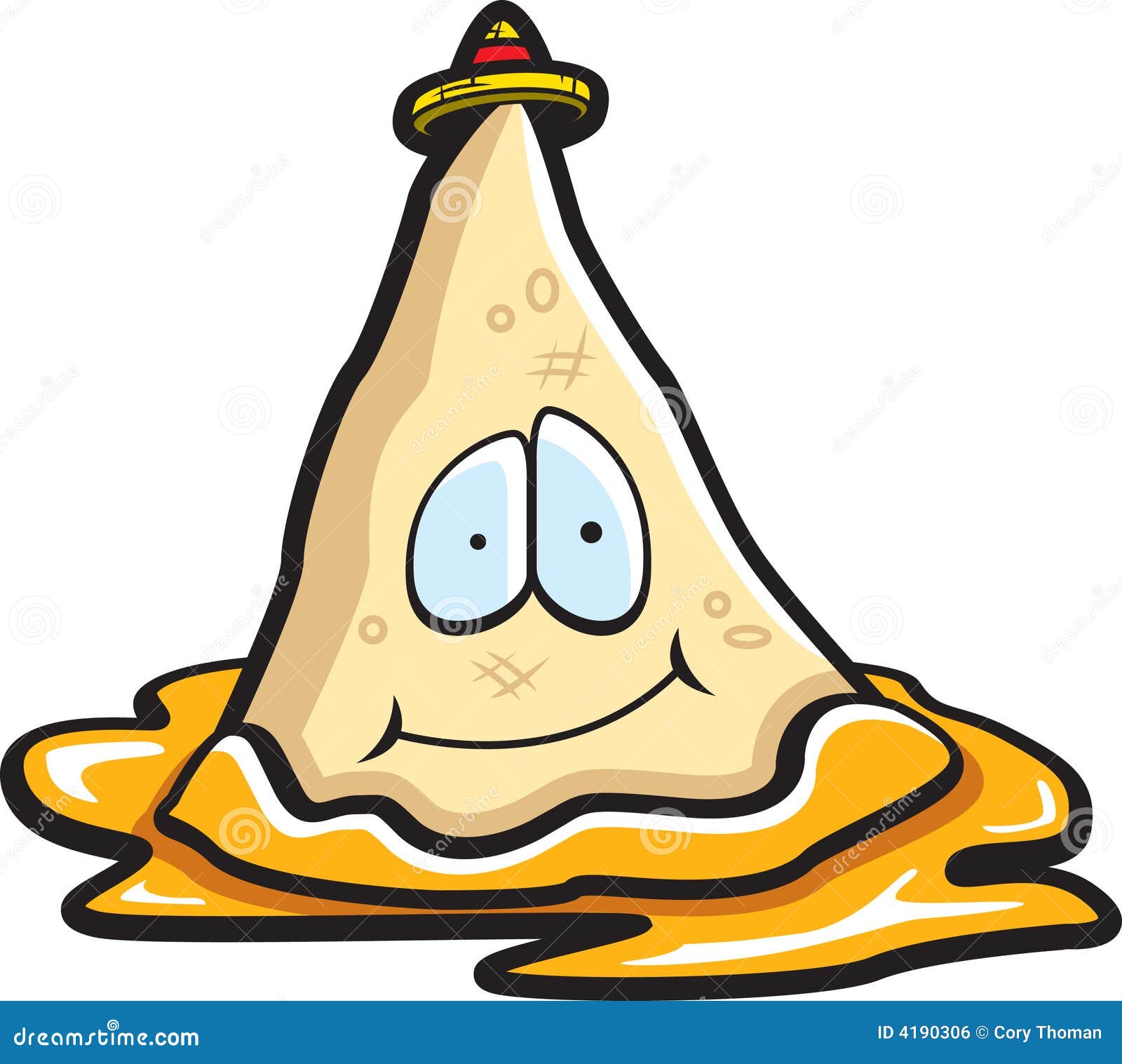 Nacho stock vector. Illustration of snack, cartoon, sombrero - 4190306