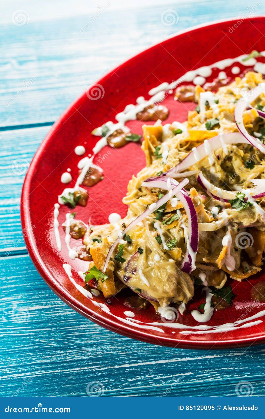 Nacho messicani saporiti immagine stock. Immagine di coriandolo - 85120095