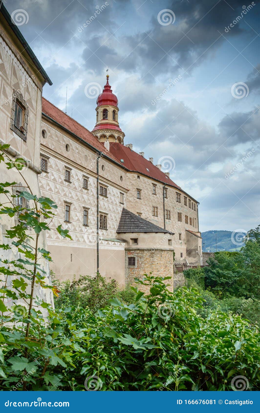 Nachod Castle, View from the Window on the Side Wall of the Castle ...