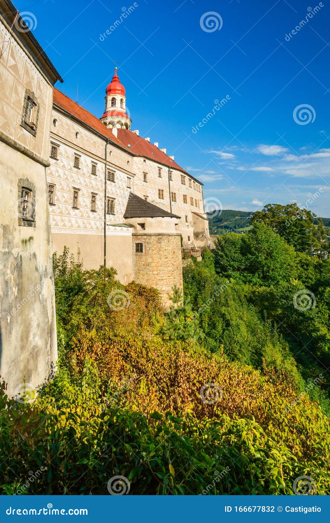 Nachod Castle, View from the Window on the Side Wall of the Castle ...