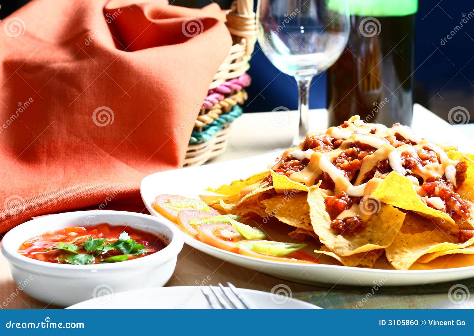 Nachos stock photo. Image of beverage, appetizer, nachos - 3105860