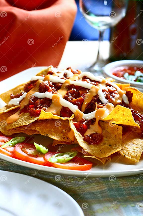 Nachos stock photo. Image of beverage, snack, food, delicious - 3105936