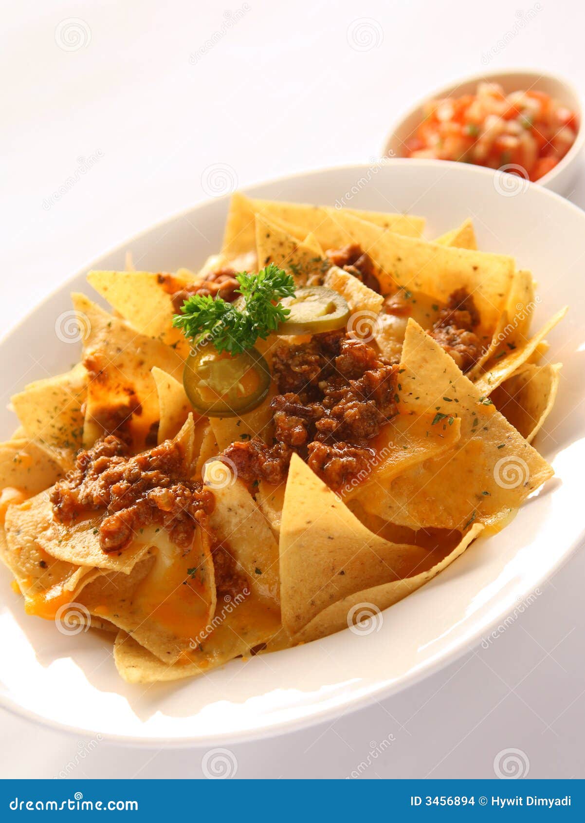 Nachos with Beef & Cheese Stock Photo - Image of baked, corn: 3456894