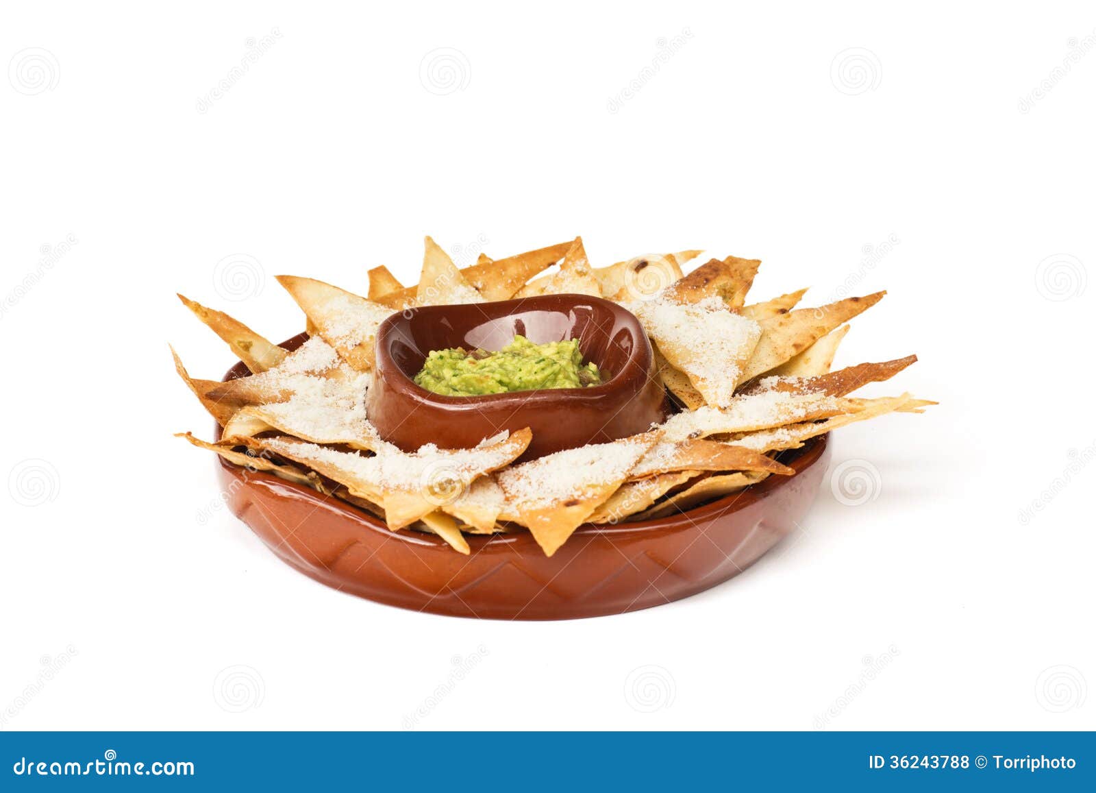 Nachos Chips with Green Spicy Sauce Stock Photo - Image of appetizer ...
