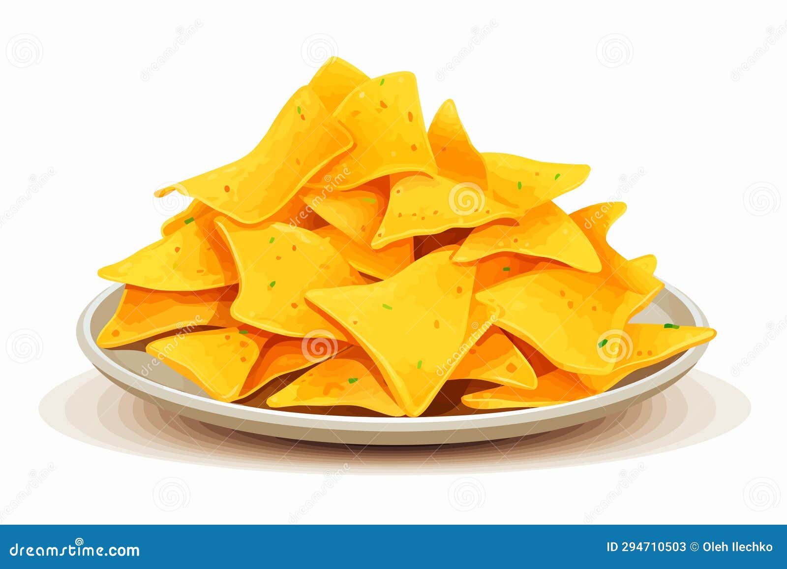 Nachos Chips Vector Flat Minimalistic Isolated Vector Style ...