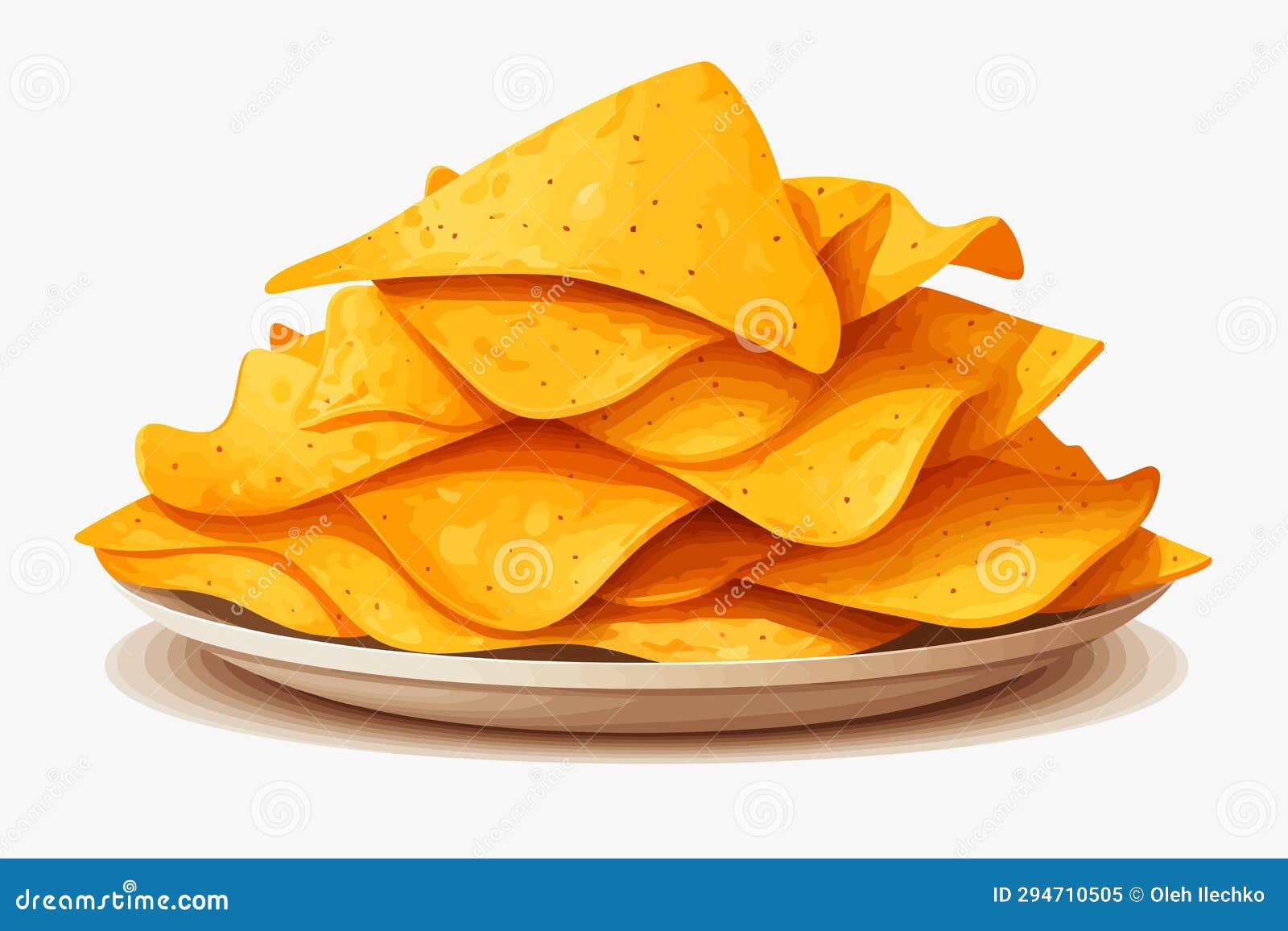 Nachos Chips Vector Flat Minimalistic Isolated Vector Style ...