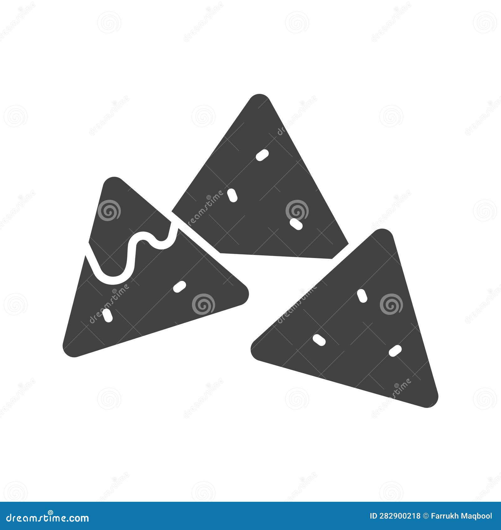 Nachos Icon Image. stock vector. Illustration of symbol - 282900218