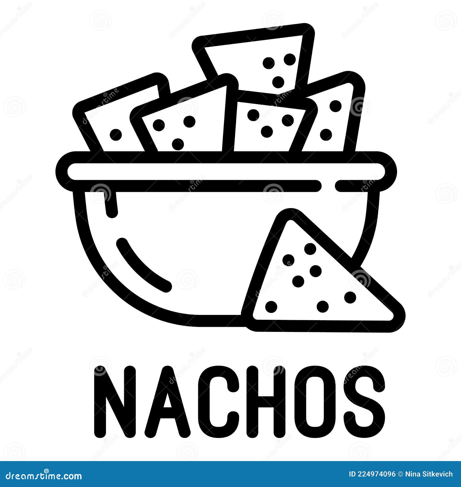 Nachos Icon Vector Isolated On White Background, Logo Concept Of ...