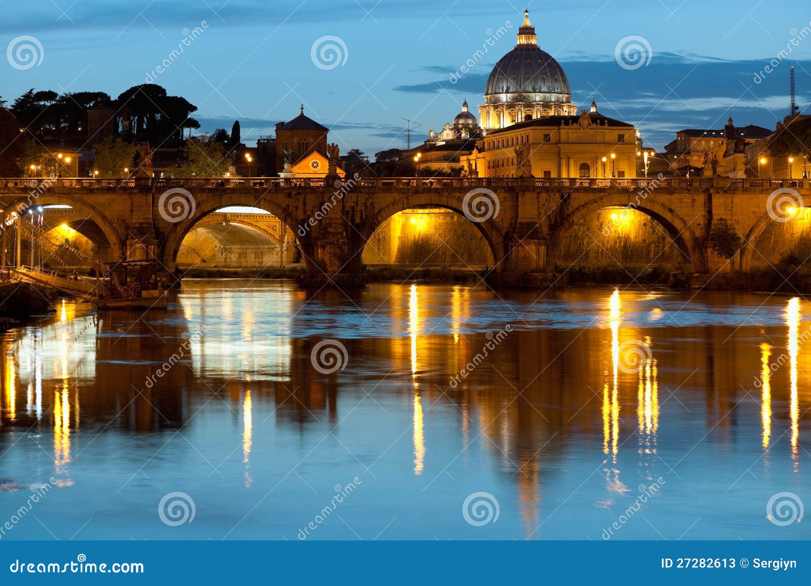 Nacht Rom stockbild. Bild von europa, nacht, beleuchtung - 27282613