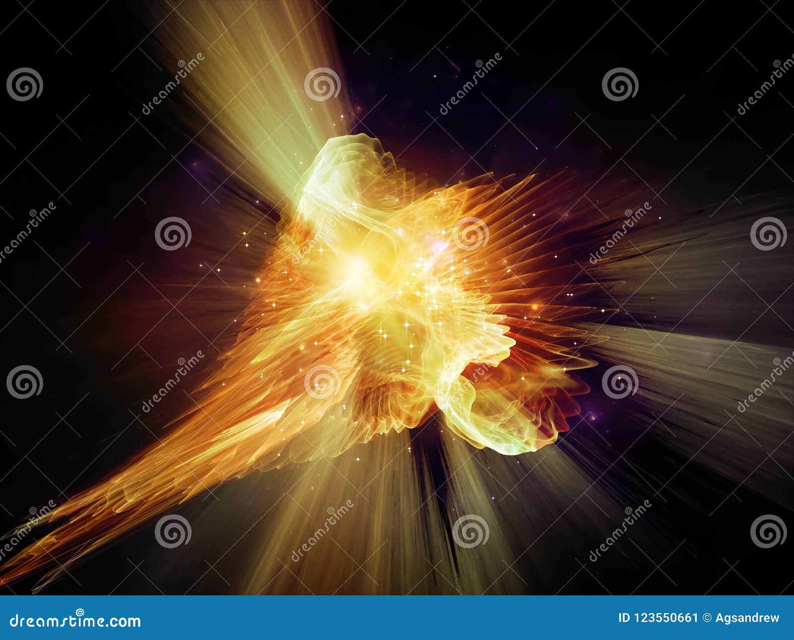 Nacimiento De Angelic Forms Stock de ilustración - Ilustración de flama ...