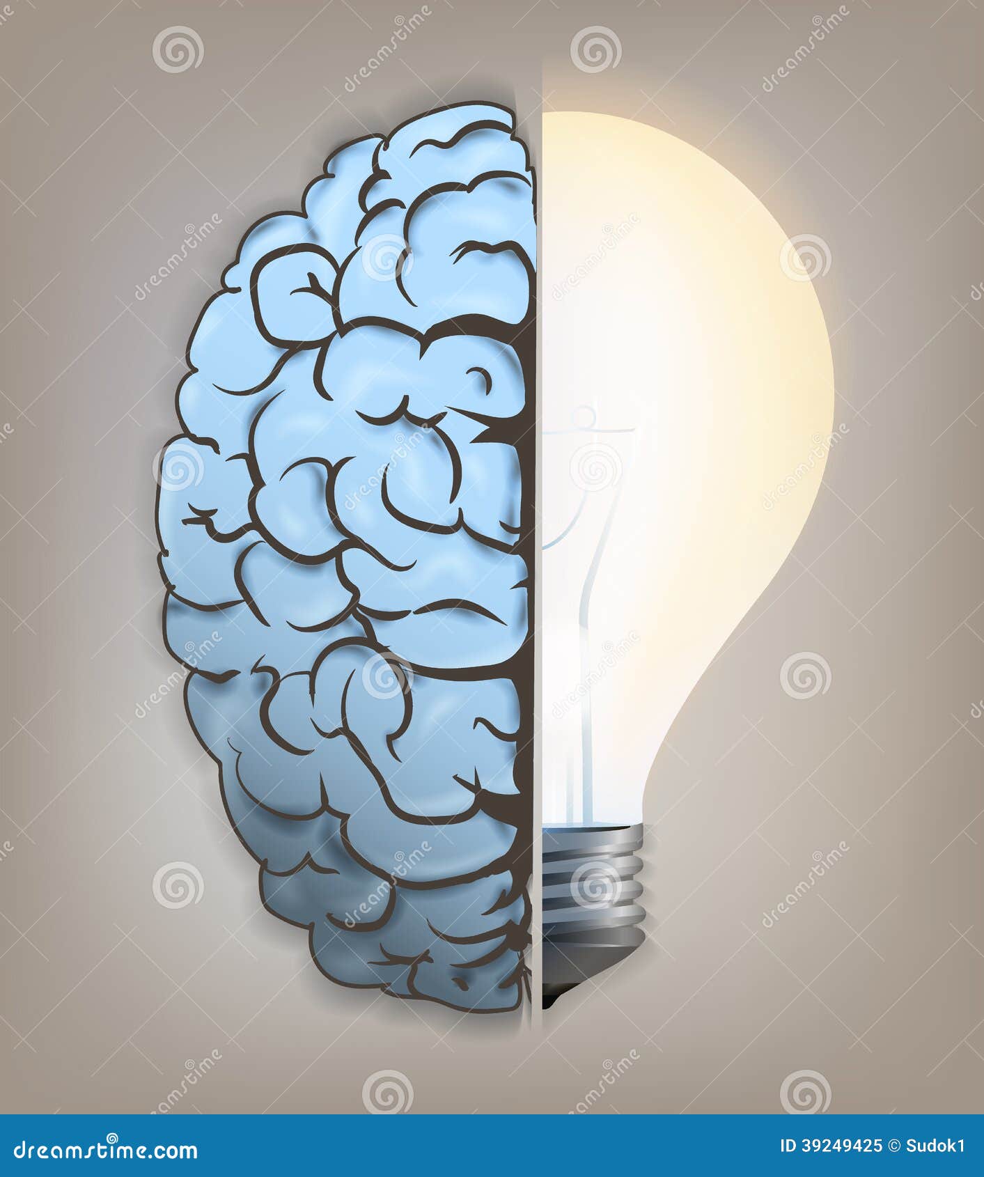 Nacimiento De La Idea En El Cerebro. Stock de ilustración - Ilustración ...