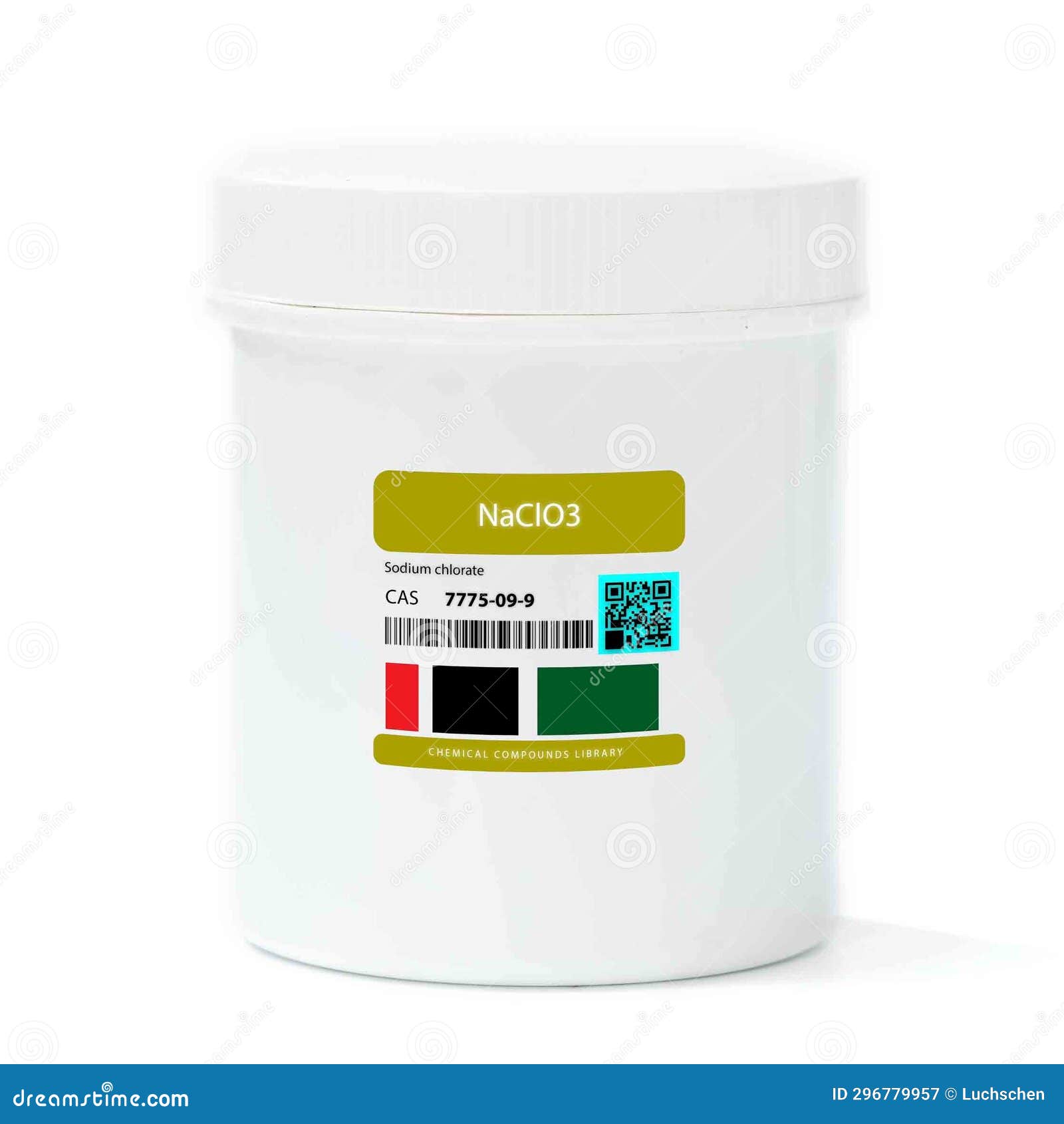 NaClO3 - Sodium chlorate stock image. Image of laboratory - 296779957