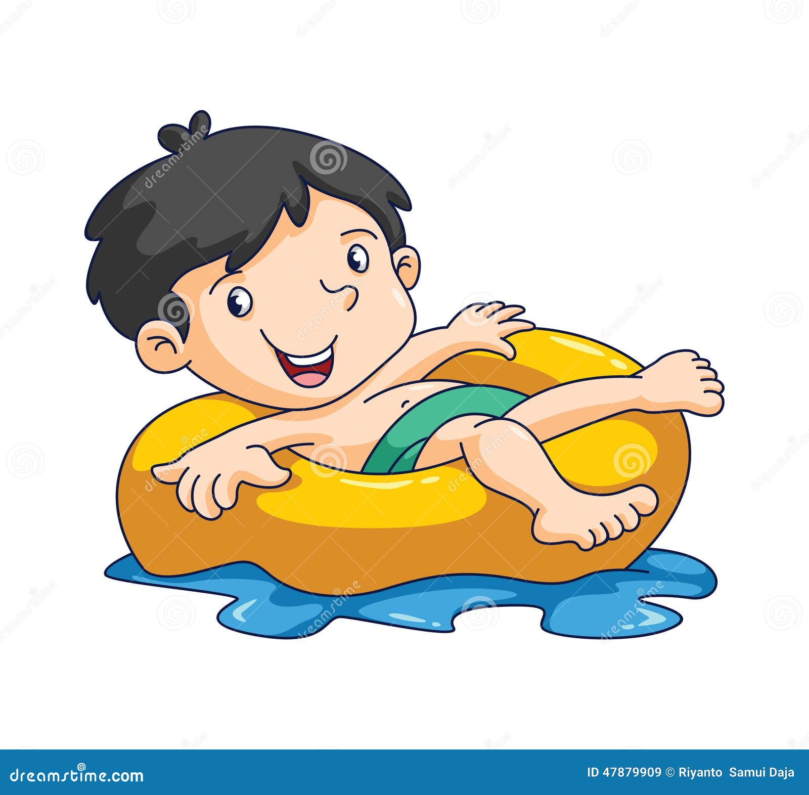 Nadada da criança ilustração do vetor. Ilustração de feliz - 47879909